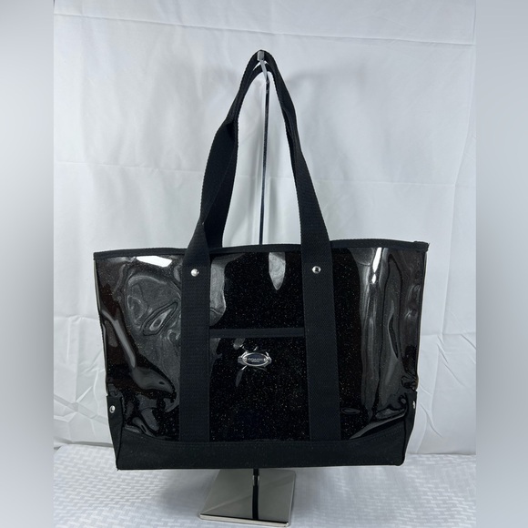 Coach | Bags | Nwt Coach Fragrance Black Glitter Pvc Tote Bag | Poshmark